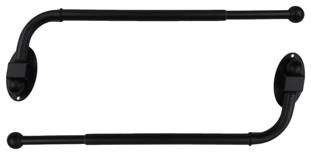 Swing Arm Rod, 3/4", 14"x24", Set of 2 - Transitional - Curtain Rods ...