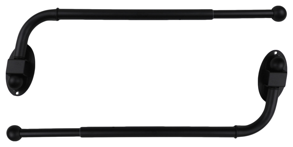 Swing Arm Rod, 3/4", 14"x24", Set of 2 - Transitional - Curtain Rods ...