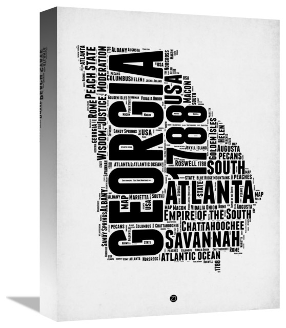 "Georgia Word Cloud 2" Fine Art Print, 12" x 16" - Modern - Prints And ...