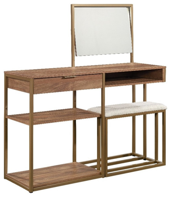 Pemberly Row Engineered Wood Vanity in Sindoori Mango / Natural Finish ...