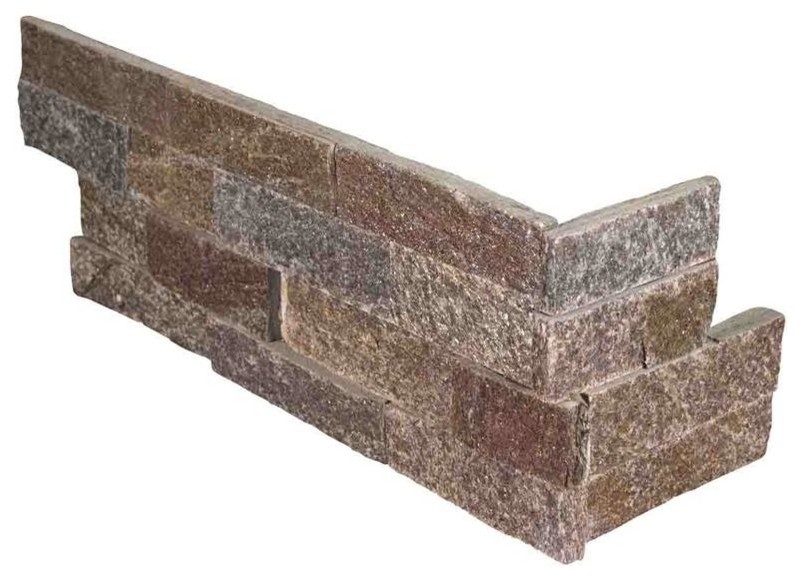 Amber Falls Split Face Corner Ledger Panel - Traditional - Siding And ...