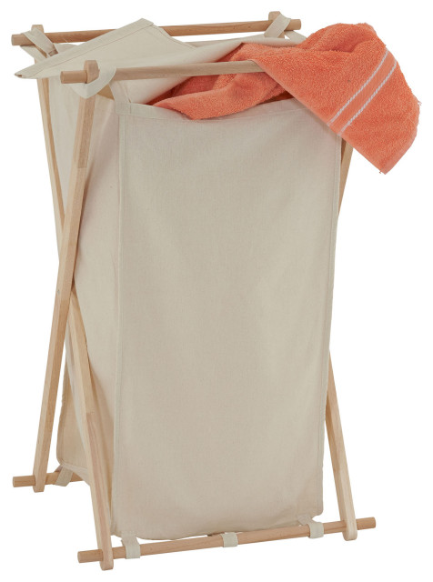 X-Frame Wood Laundry Hamper - Transitional - Hampers - by Household ...