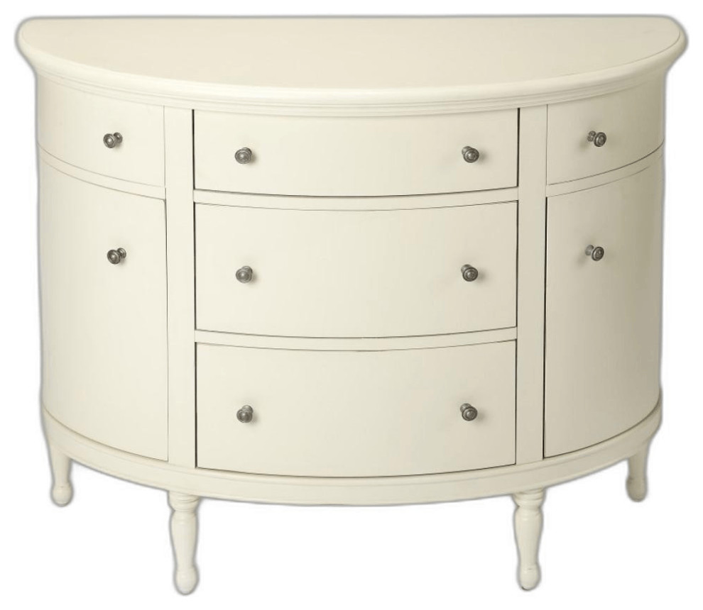 White Demilune Console Chest - Traditional - Console Tables - by ...