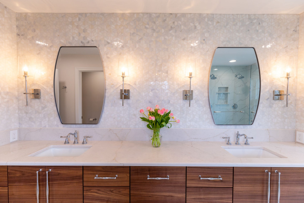 Transitional Primary Bathroom Remodel Leawood, KS - Transitional ...