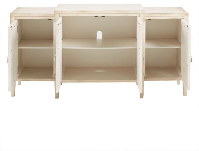 Madison Park Folio Antique White Wood Farmhouse Storage Buffet ...