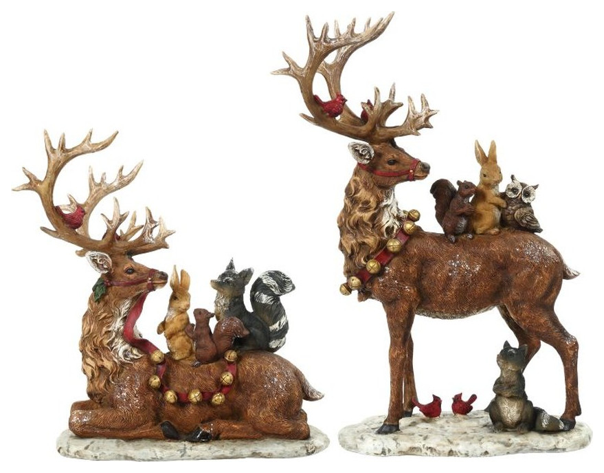 Mark Roberts 2016 Deer and Friends Figurine, Assortment of 2, 17 ...