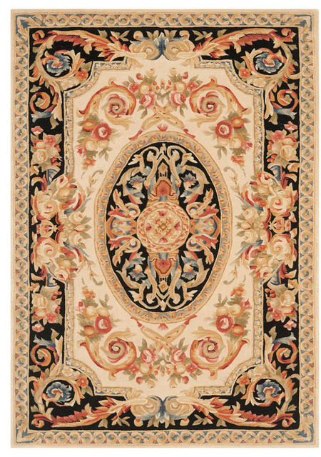 Safavieh Savonnerie sav206a Rug, Ivory/Gold, 3'0" x 5'0" - Victorian ...