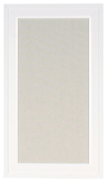 Bosc Framed Linen Fabric Pinboard, 23.5x13.5 - Transitional - Bulletin ...