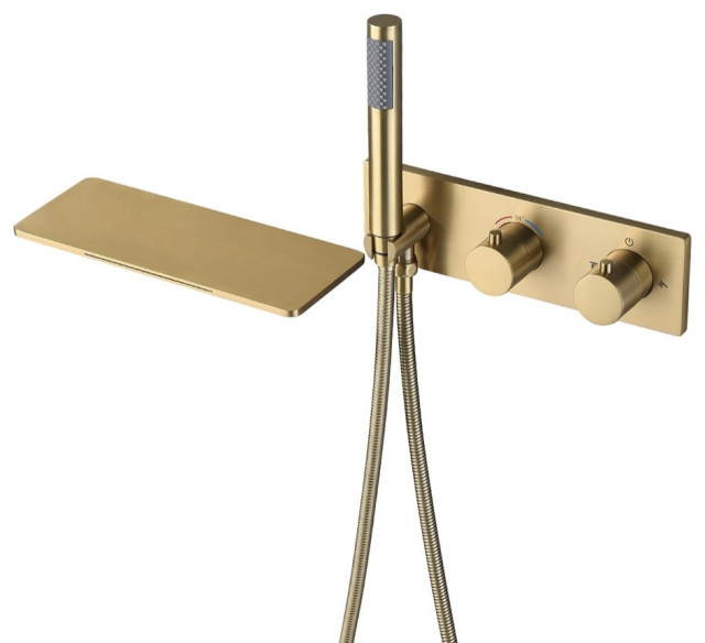 Wasser ™ Waterfall Bathroom Faucet with Handheld Shower Set ...