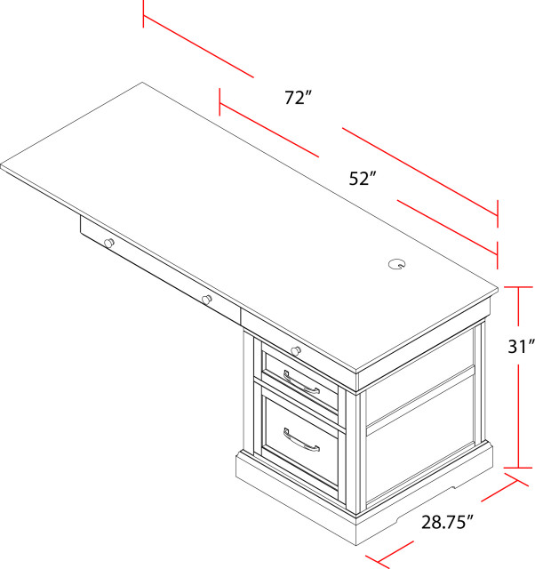 Peninsula Desk - Transitional - Desks And Hutches - by Parker House | Houzz