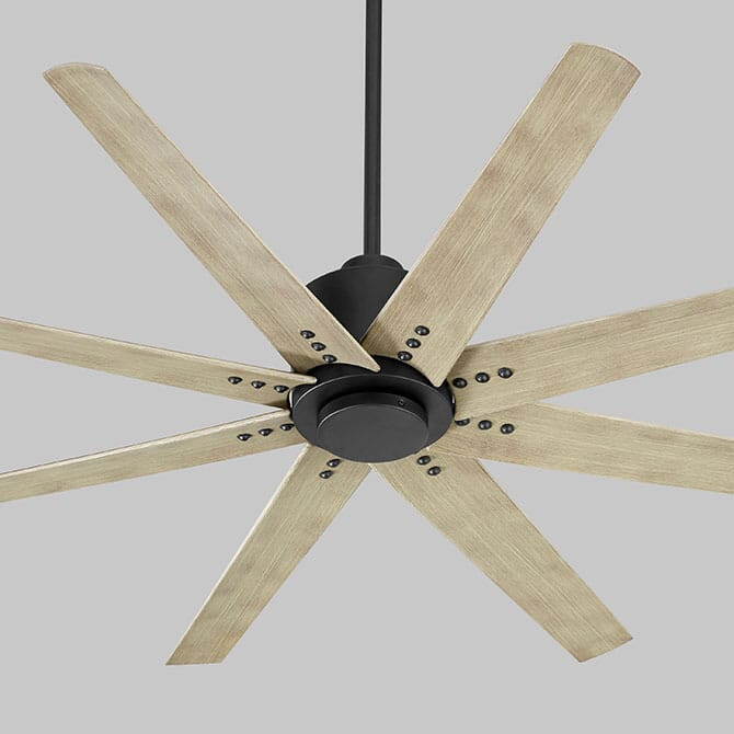 Oxygen Fleet 56" 8-Blade Ceiling Fan 3-112-15, Black - Transitional ...