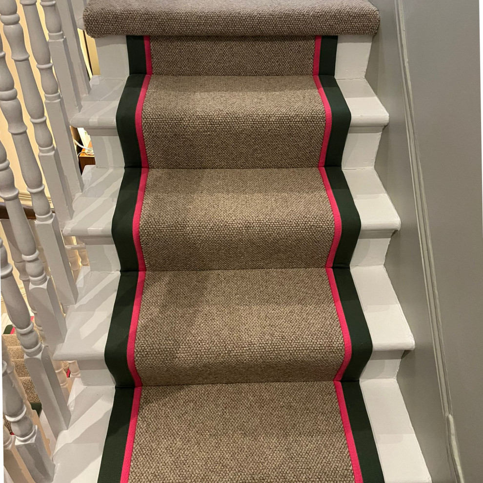 Bespoke Stair Runner in a London Family Home - Modern - Staircase ...