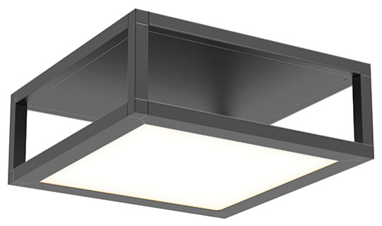 Cubix 1-Light Short LED Surface Mount, Satin Black - Modern - Flush ...