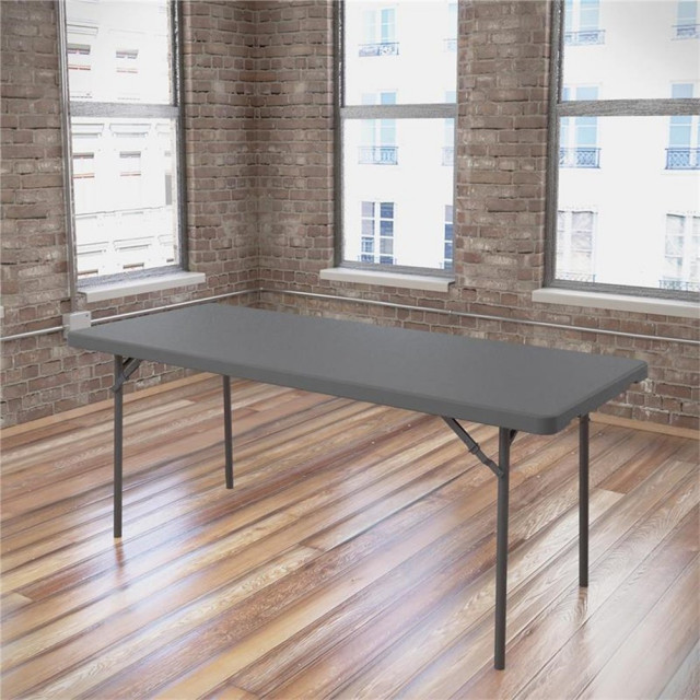 ZOWN Classic 6' Commercial Blow Folding Table in Gray - Transitional - Folding Tables - by ...