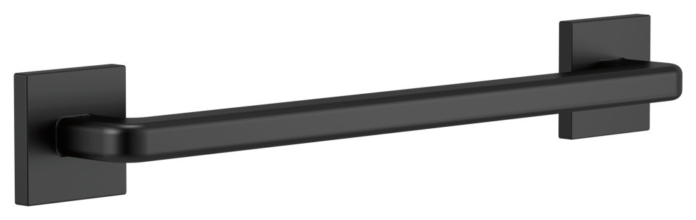 Delta Angular Modern Decorative ADA Grab Bar, 18" Matte Black - Grab ...