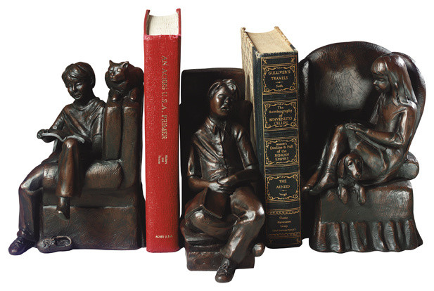 Bookworms Bookends - Traditional - Bookends - by Lodgeandcabins | Houzz
