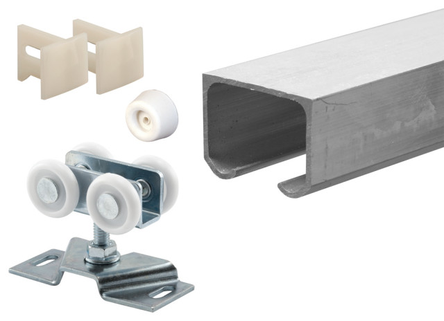 Sliding Pocket Door Track Kit, 72" 1 Door Hardware Pack - Traditional ...