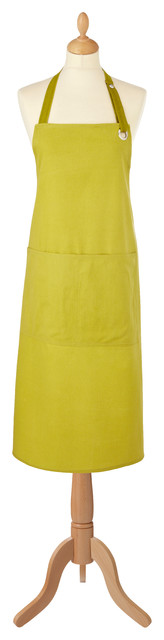 Plain Dyed Lime Cotton Apron - Contemporary - Aprons - by Ulster ...