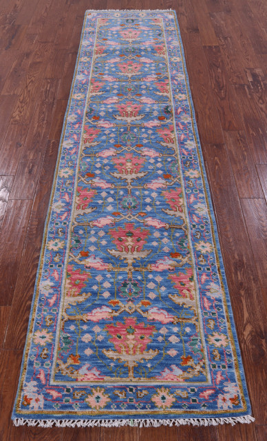 2' 7" X 10' 4" Runner William Morris Handmade Wool Rug - Q20311, 2' 7 ...