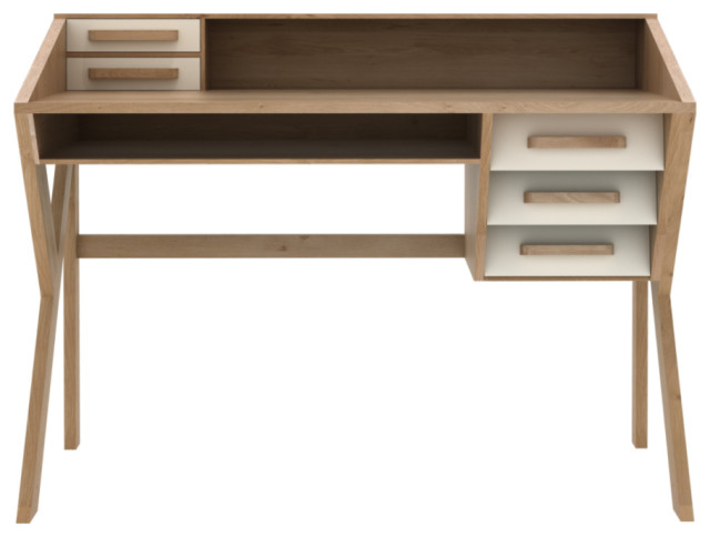 Oak Modern Office Desk | OROA Origami - Contemporary - Desks And ...