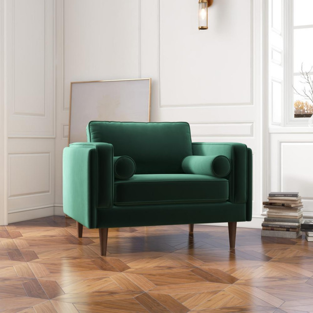 Amber Velvet Lounge Chair - Contemporary - Dining Chairs - by Bison ...