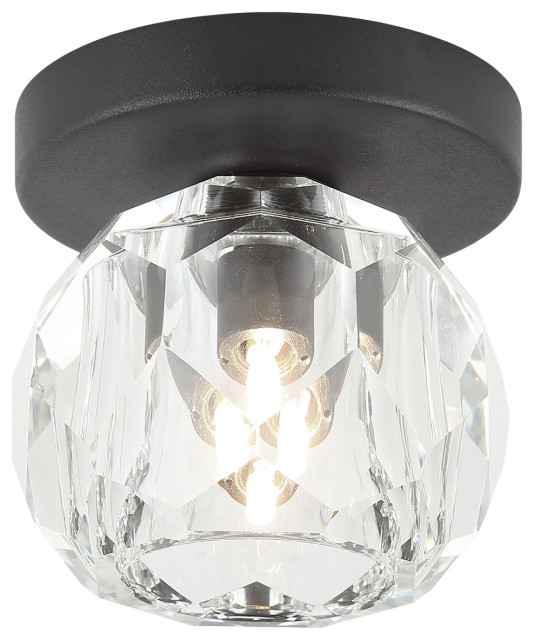 Matteo Lighting X61401MB Flush Mount Light, Matte Black Finish ...