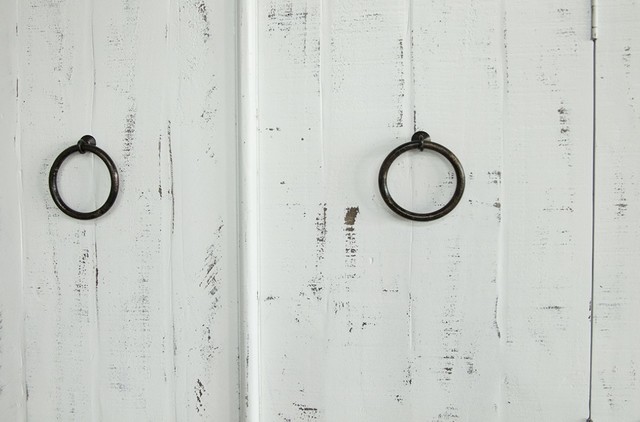 Macao Rustic Modern Solid Wood 4-Door Sideboard, White - Farmhouse ...