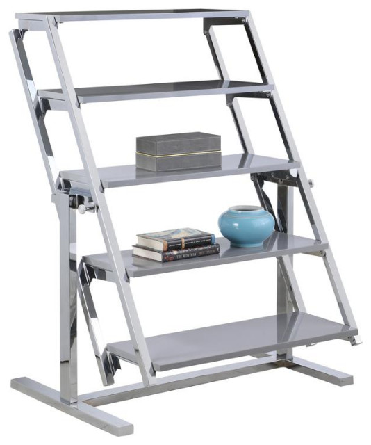 32 Convertible Bookshelf And Dining Table, 8473-Dt-Gry-Chm ...