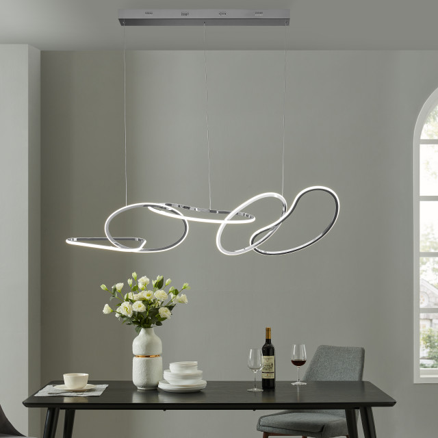 Seoul Integrated LED Dimmable Hoops Chandelier - Modern - Kitchen ...