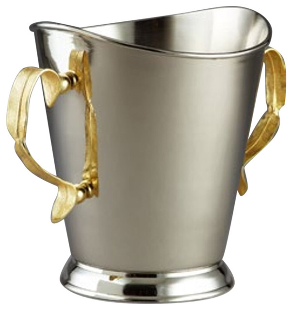 Elegance Gold Feather Champagne Bucket - Contemporary - Ice Tools And ...
