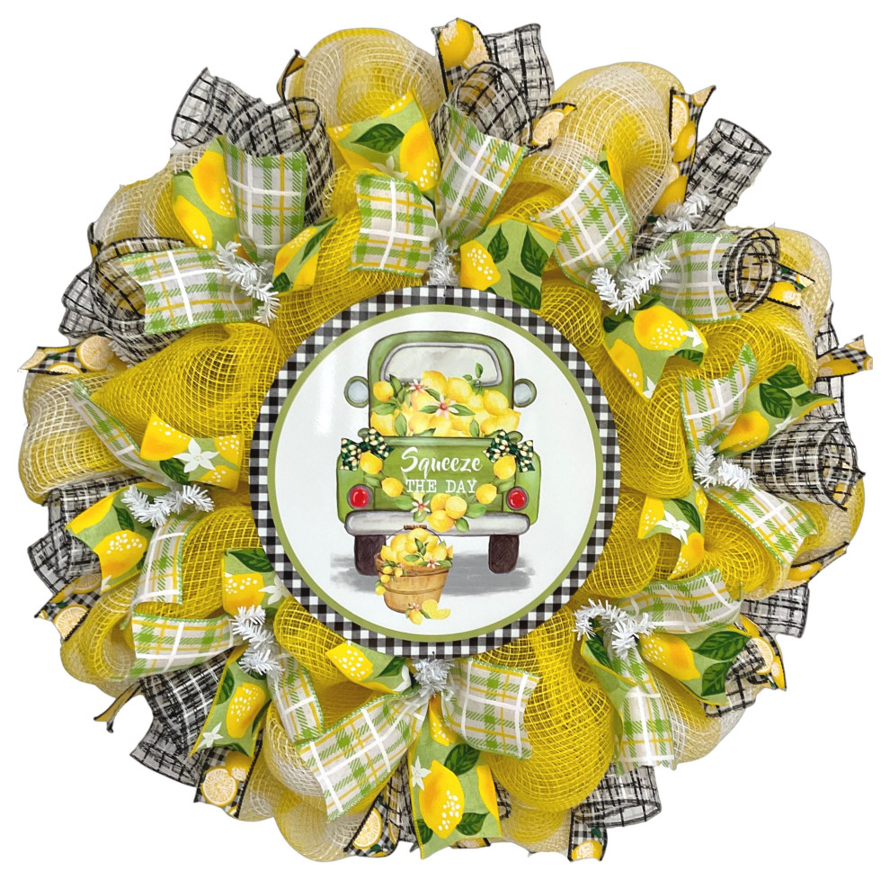 Squeeze The Day Lemon - Contemporary - Wreaths And Garlands - by What A ...