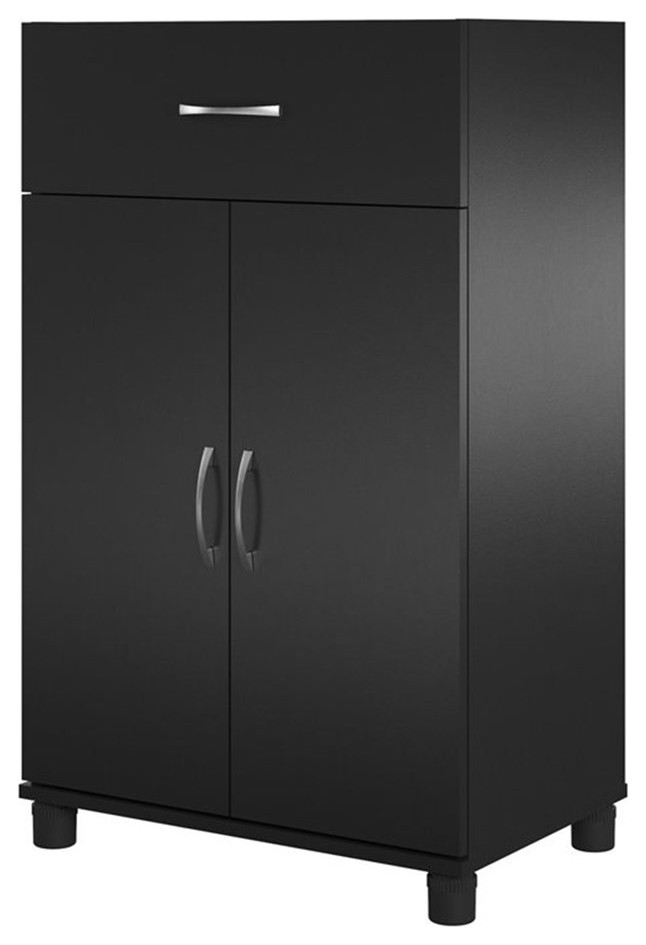 Pemberly Row Transitional 24" 1 Drawer/2 Door Base Storage Cabinet in ...