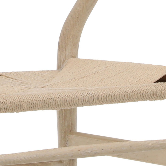 Rexa Y Back Natural Finish Oak Chair with Woven Craft Paper Seat ...