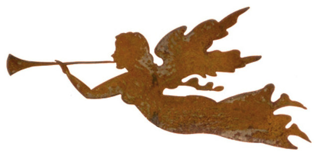 Rustic Christmas Angel Art, Rust Powder Coat, Wall Hanging ...