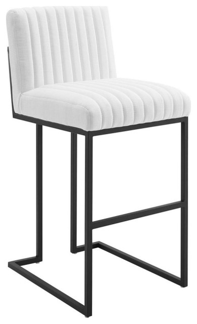 Indulge Channel Tufted Fabric Bar Stool - Contemporary - Bar Stools And ...