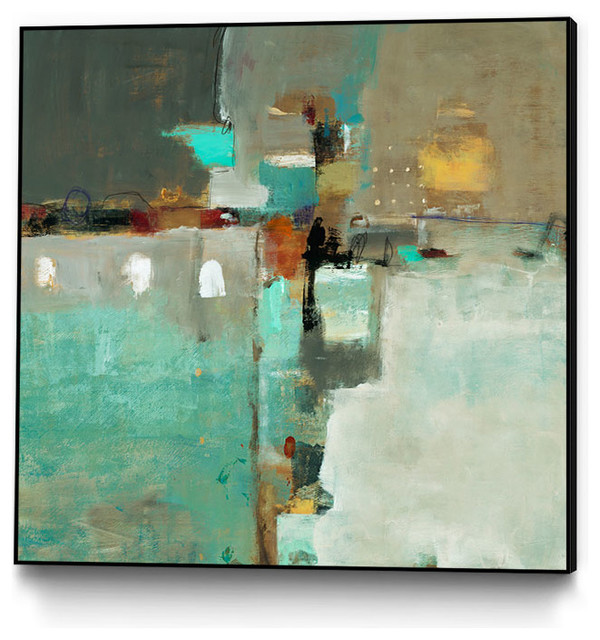 Crossroads II Art block Framed Canvas, 20"x20" - Contemporary - Prints ...