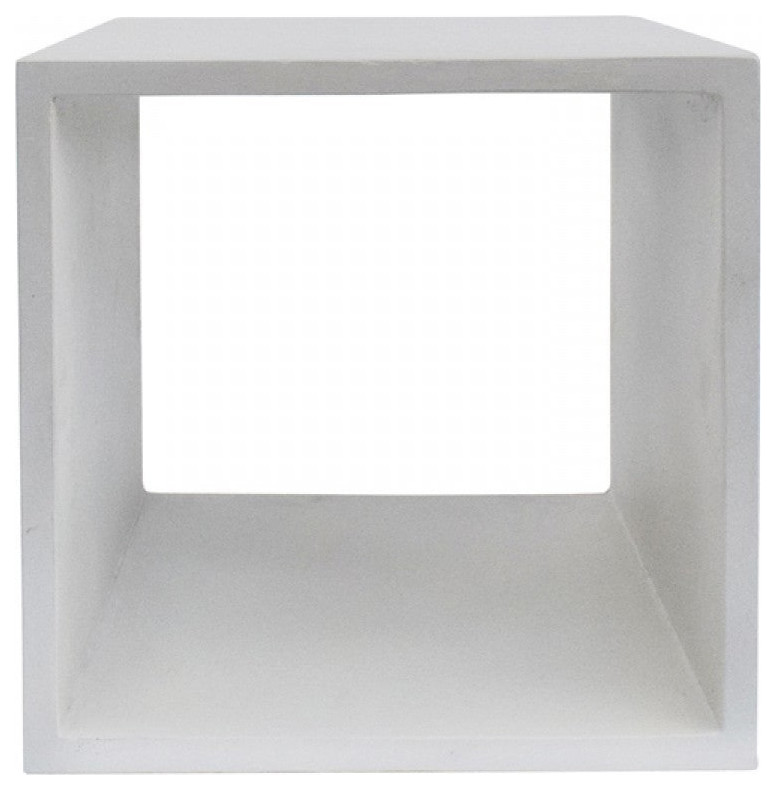 Nyree Modern White Concrete End Table - Transitional - Side Tables And ...