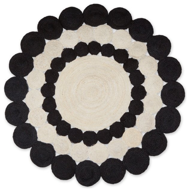 Bohemian Round Natural Jute - Gray - 4 Ft Round - Area Rugs - by ...