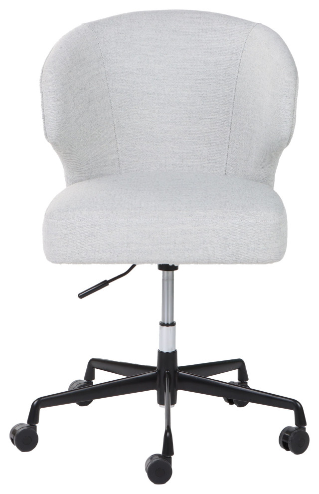 Otto Polyester Office Chair, Tweed Haze, Set of 2 - Transitional ...