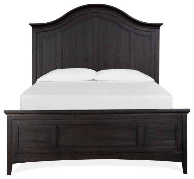Complete Arched Bed With Storage Rails, Queen - Rustic - Platform Beds - by Magnussen Home | Houzz