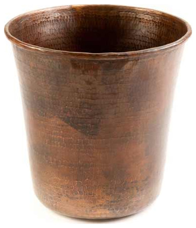 Premier Copper Product TC11DB Hammered Copper Waste Bin - Traditional ...