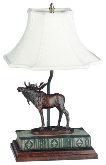 Stand Moose Lamp - Rustic - Table Lamps - by Lodgeandcabins | Houzz