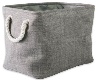 Polyester Bin Variegated Gray Rectangle Medium 16"x10"x12 ...