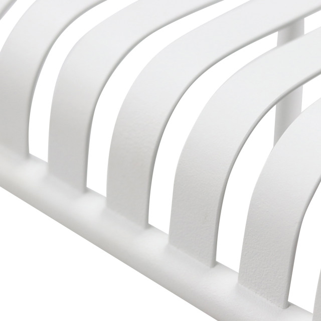 Enid Outdoor Side Table, White - Transitional - Outdoor Side Tables ...