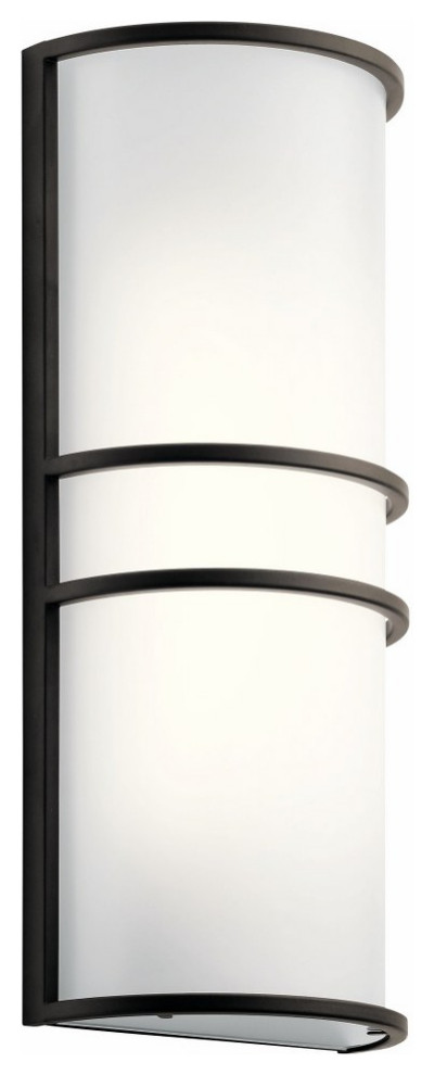 1 Light Half Cylinder Wall Sconce Acrylic Glass-16 Inches H by 7 Inches ...