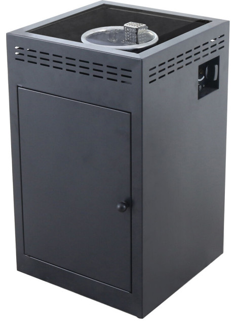 Naples 40,000 BTU Column Fire Pit With Glass Burner Enclosure ...