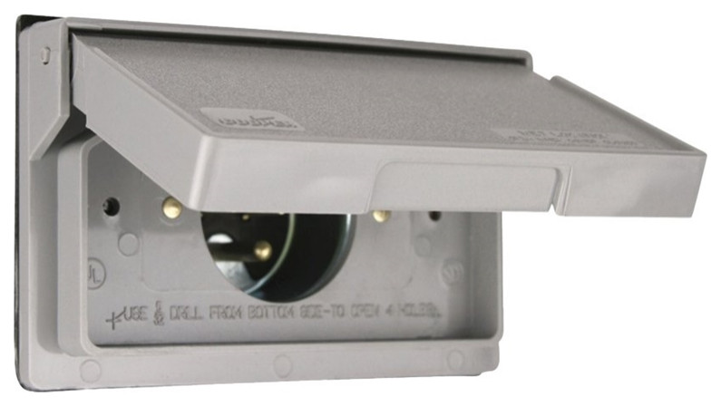 Cooper Wiring S3999-SP Outlet Cover With Motor Base Inlet, Gray ...