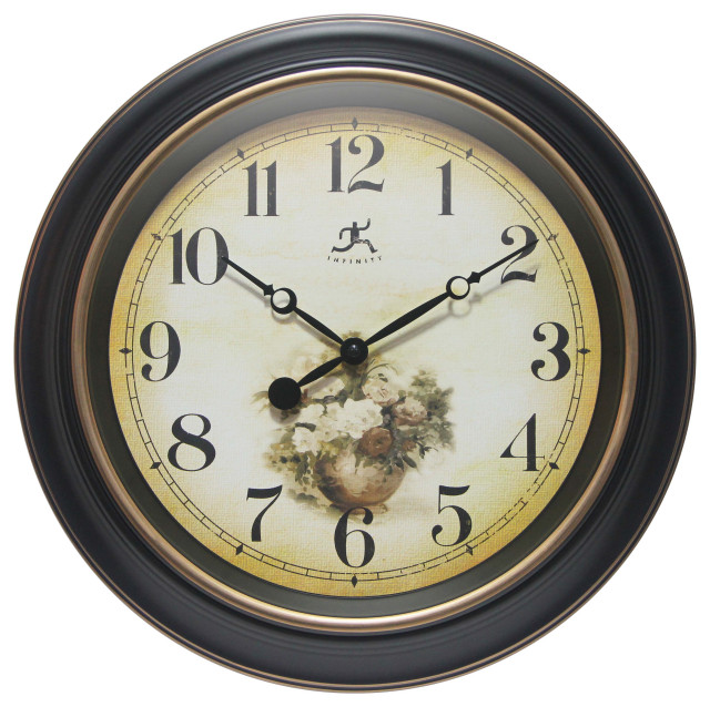 Botanic Wall Clock, 15.75" - Transitional - Wall Clocks - by Infinity ...