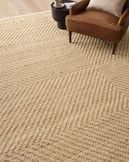 Angela Rose x Loloi Colton Natural / Ivory Area Rug, 18" x 18" Sample ...