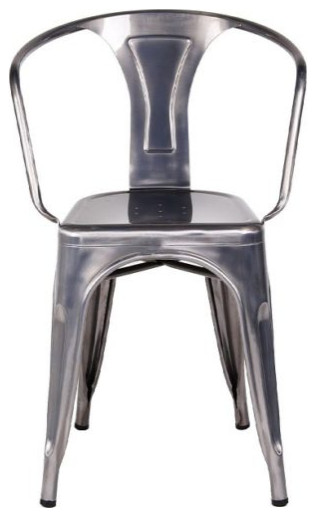 Tolix Chair W/ Arm (Set Of 4) Replica - Industrial - Outdoor Dining ...